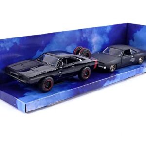 Fast & Furious 1:32 Dom's Dodge Charger & 1968 Dodge Charger Widebody Die-cast Car Twin Pack, Toys for Kids and Adults