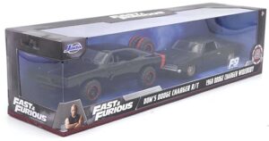 fast & furious 1:32 dom's dodge charger & 1968 dodge charger widebody die-cast car twin pack, toys for kids and adults