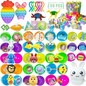 sqzuwit 59pcs easter egg fillers, easter egg stuffers, small miny toys for party favors assortment for kids girls boys easter basket stuffers gifts, easter eggs hunt, pinata filler