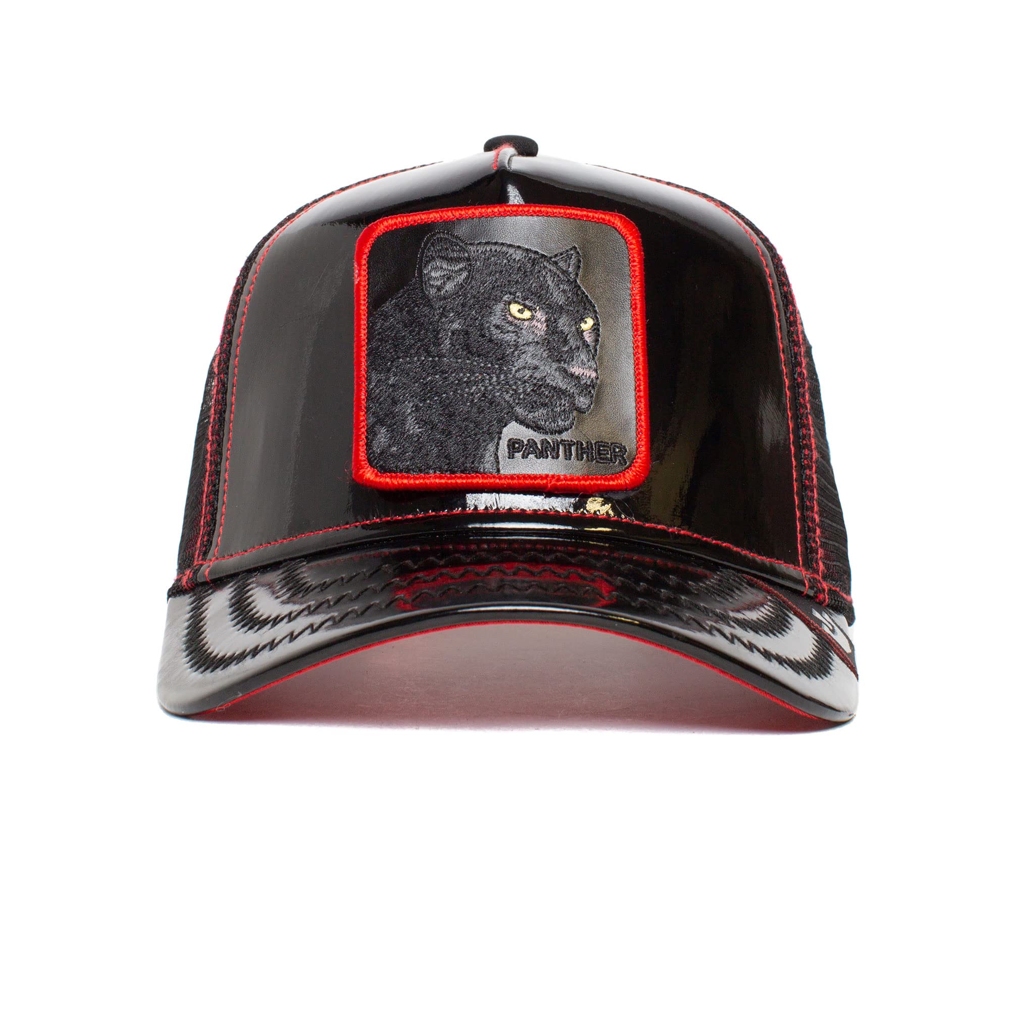 Goorin Bros. The Farm Unisex High Shine Faux Leather Adjustable Snapback Trucker Hat, Black (Power Forever), One Size