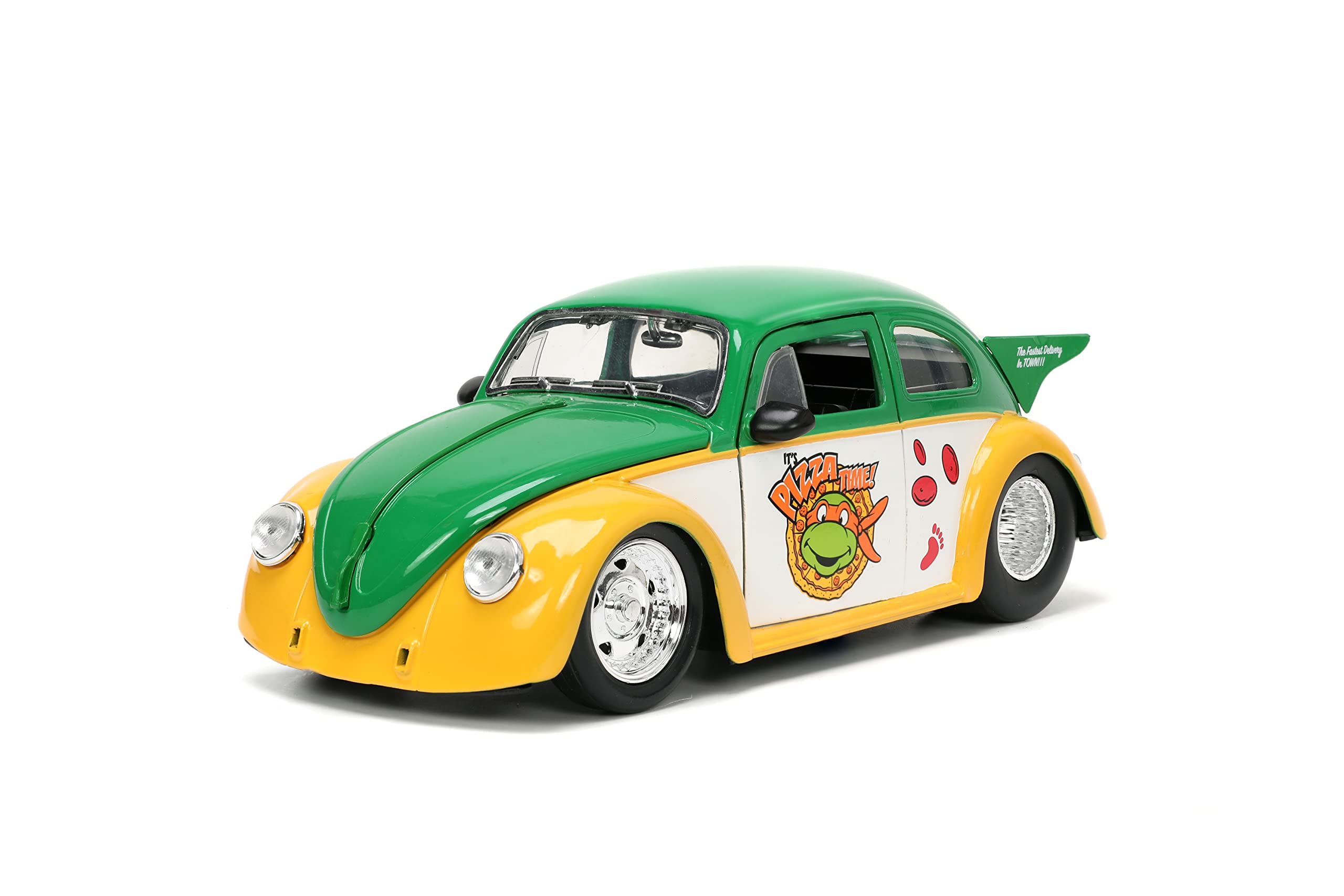 Jada Teenage Mutant Ninja Turtles 1:24 1959 Volkswagen Drag Beetle Die-cast Car & 2.75" Michelangelo Figure, Toys for Kids and Adults (33741)