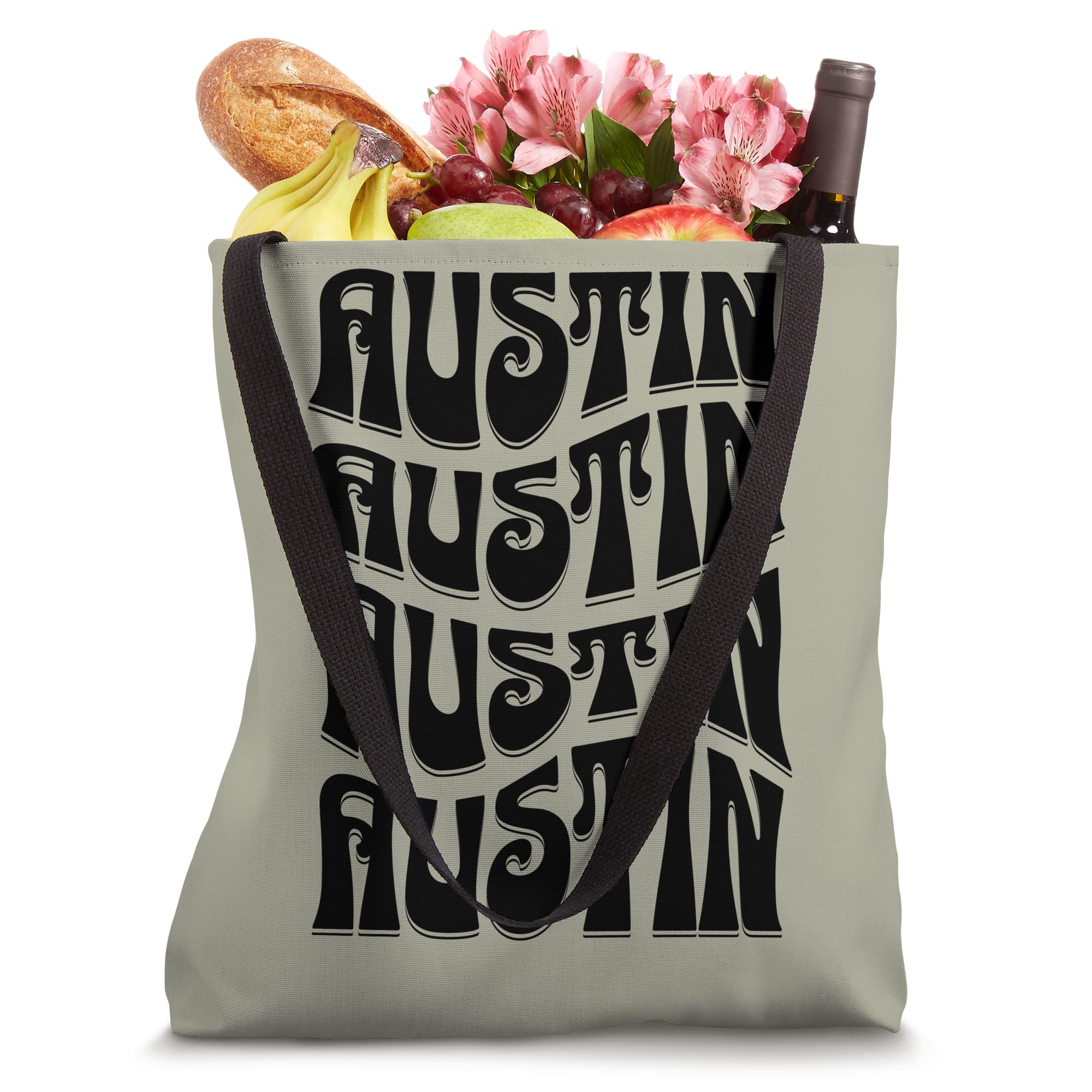 Austin Texas Retro 60s 70s Style Design Tote Bag