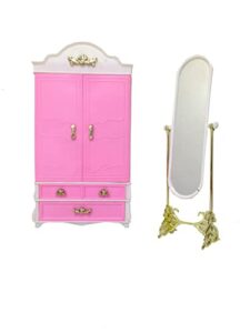 irra bay dollhouse furniture - wardrobe and mirror set