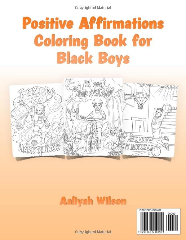 I Am: Positive Affirmations Coloring Book for Black Boys: Build Your Child's Confidence and Self-Esteem | Empowering Book for Young Black Boys | ... | African American Children Books)