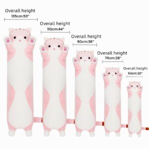 SEENEEY Long Plush Body Pillow,Cute Cat Stuffed Animals Soft Plushies,Cute Plush Cat Plush Animal,Stuffed Plush Doll Toy Gift for Kids Girlfriend.