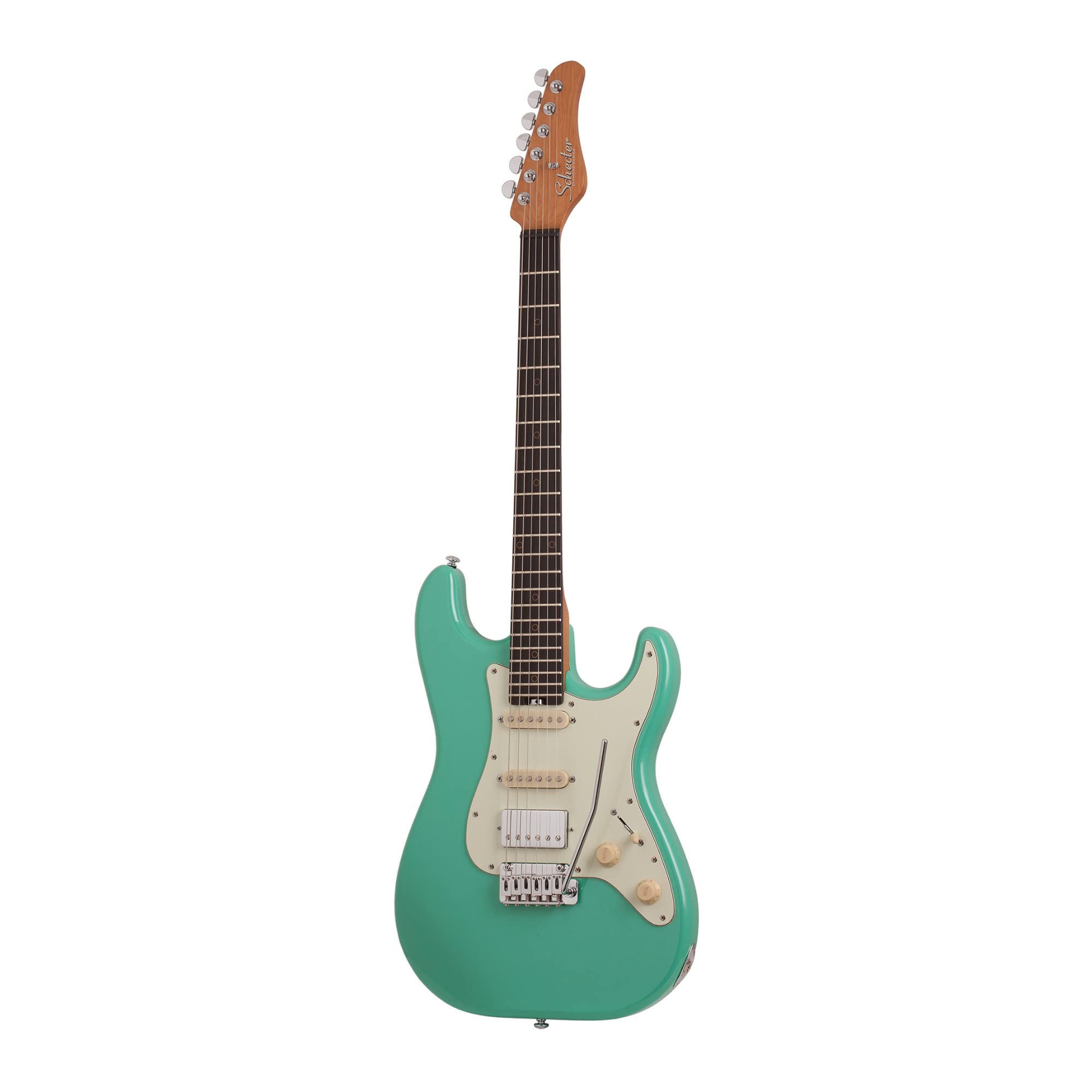 Schecter Nick Johnston Traditional HSS 6-String Electric Guitar in Atomic Green with Schecter Universal Hard Shell Case