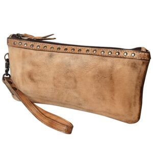 Never Mind Full Grain Leather Wristlet - Nmbg101 | Wristlet | Clutch | Leather Wristlet | Clutch Purse | Wristlet Wallet | Leather Pouch | Women's Wristlet Handbags