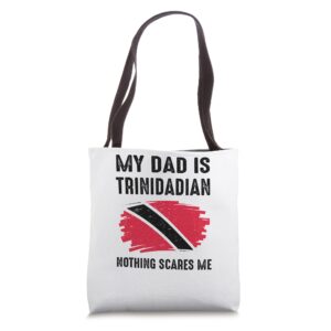 my dad is trinidadian trinidad pride flag heritage roots tote bag