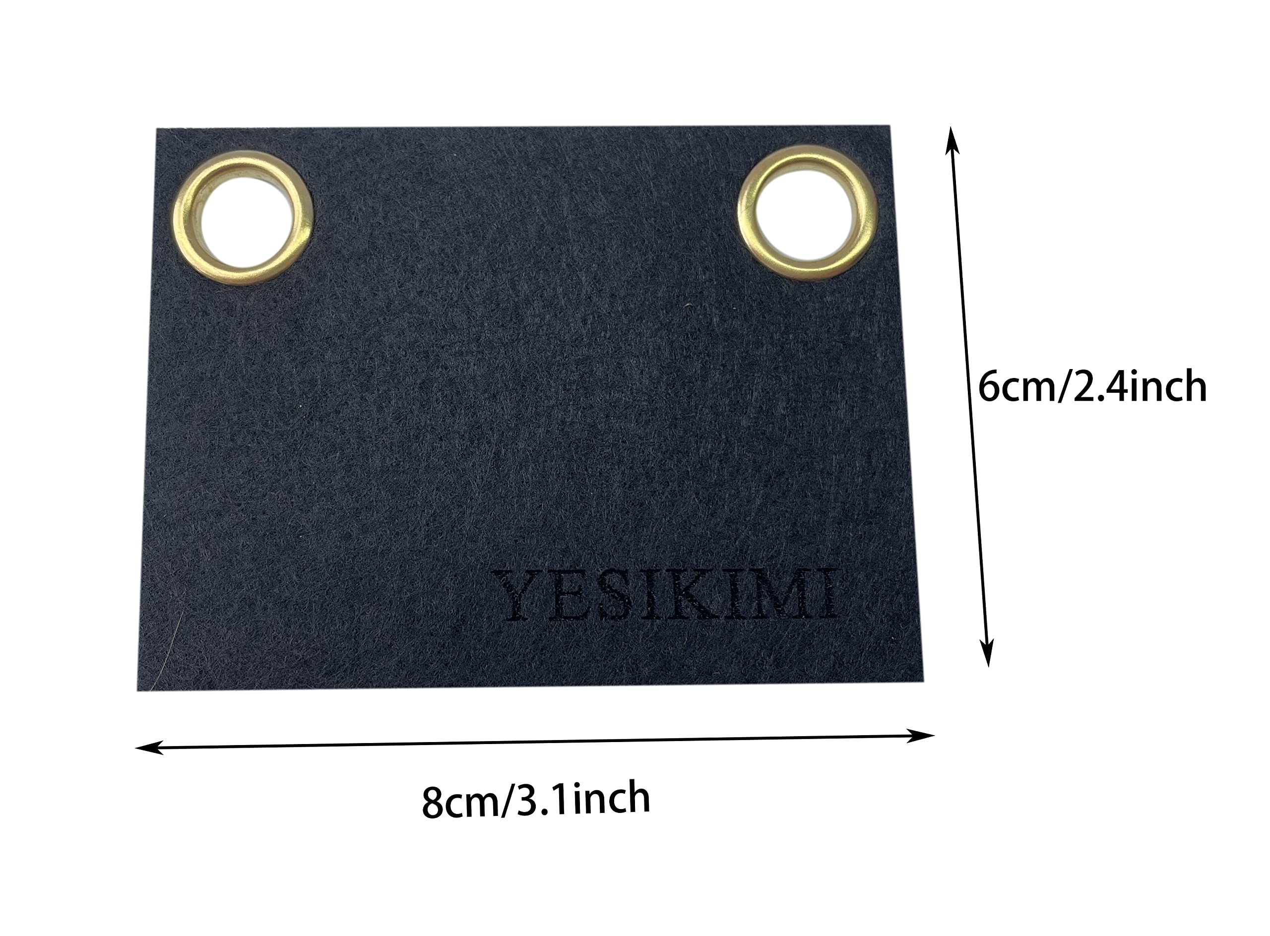 YESIKIMI Conversion Kit Compatible With YSL small card holder Felt Insert + 47" Gold Chain (black)