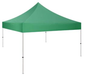 displays2go 10' x 10' outdoor and indoor canopy tent, pop up, aluminum – green (ktna10gn)