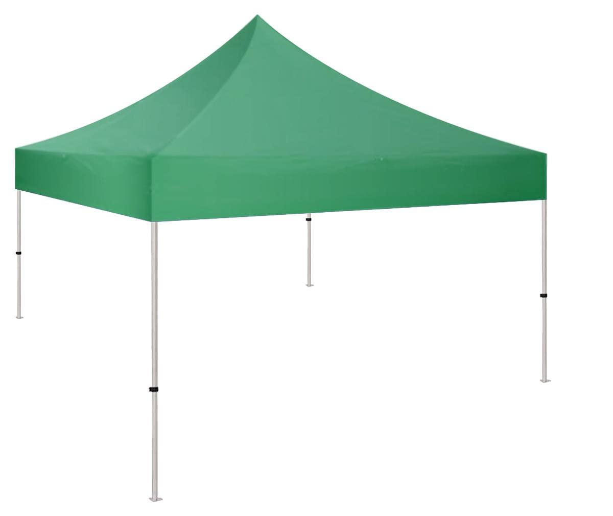 Displays2go 10' x 10' Outdoor and Indoor Canopy Tent, Pop Up, Aluminum – Green (KTNA10GN)