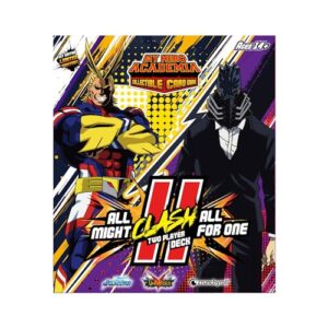 Jasco Games My Hero Academia Collectible Card Game All Might Vs. All for One Two Player Clash Decks | Trading Card Game for Adults and Teens | Ages 14+ | 2 Players | Avg. Playtime 45+ Mins | Made