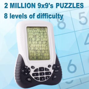 TEBIYOU Sudoku Electronic Brain Games Console for Kids Aldults Elderly with Two Million 9×9's Puzzles from Easy to Hard 3.5 Inches Eye Protection Screen (Black)