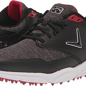 Callaway Men's Coronado V3 Sl Golf Shoe, Black/Red, 12 Wide