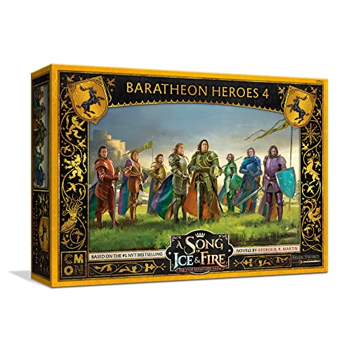 CMON A Song of Ice and Fire Tabletop Miniatures Game Baratheon Heroes 4 Box Set - Unite Legendary Heroes for Conquest! Strategy Game for Adults, Ages 14+, 2+ Players, 45-60 Minute Playtime, CMON