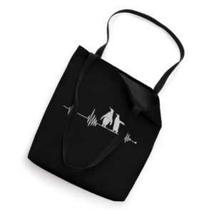 Funny Penguins Lover Heartbeat Penguin Costume Adult Kids Tote Bag