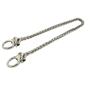 replacement metal lantern chain for handbag or shoulder strap bag purse silver 23.62inch