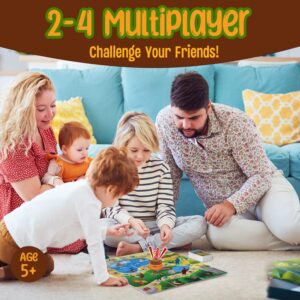 PlayRoute Zoo Keeper Game | Animal Games with Realistic Animal Sounds | 4 Level Board & Card Games | Educational Learning Activity for Kids Ages 5-12 Years and Up