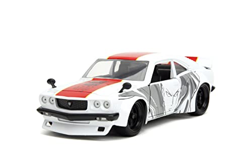 One Punch Man 1:24 1974 Mazda RX-3 Die-cast Car & 2.75" Saitama Figure, Toys for Kids and Adults