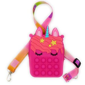 3 Pack Unicorn pop it Purse (Bright Pink)