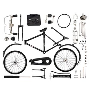 valink diy bicycled model kit, bike model diy, mini retro style, retro classic metal art bike model black