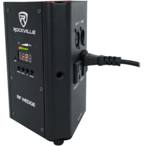 5 Rockville RF Wedge Black RGBWA+UV Battery Wireless DMX DJ Up Lights+RF Remotes