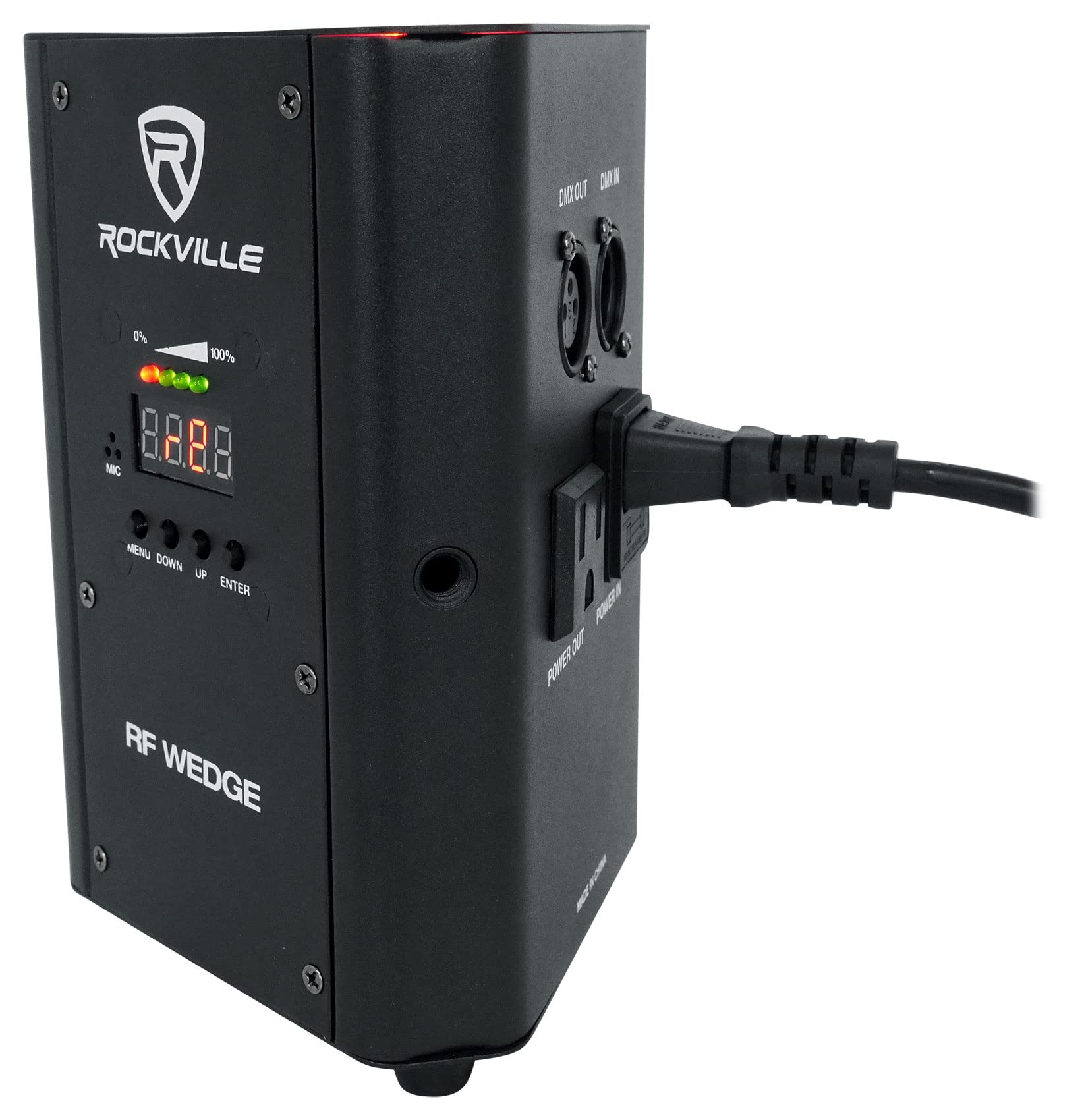 5 Rockville RF Wedge Black RGBWA+UV Battery Wireless DMX DJ Up Lights+RF Remotes