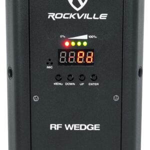 5 Rockville RF Wedge Black RGBWA+UV Battery Wireless DMX DJ Up Lights+RF Remotes