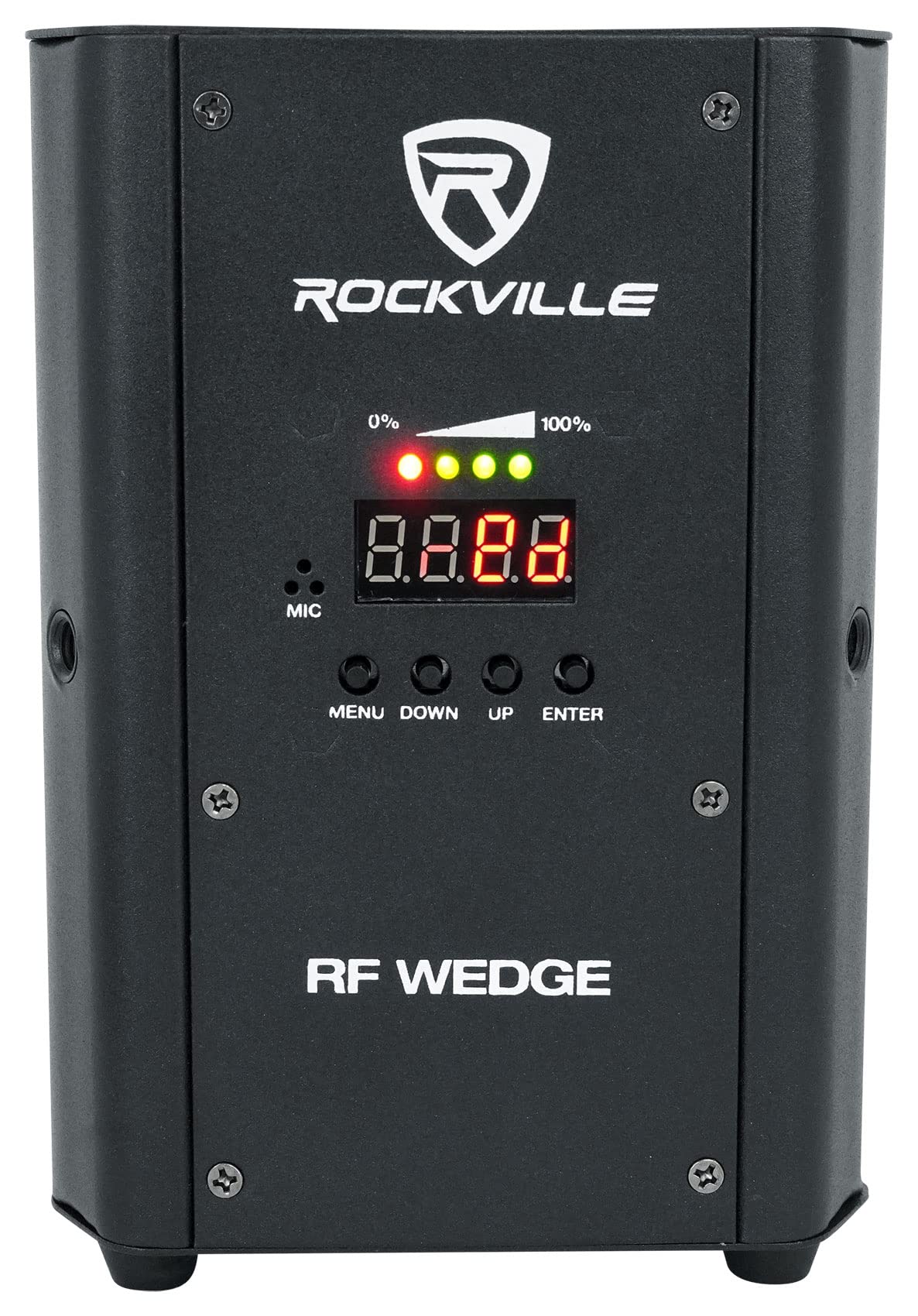 5 Rockville RF Wedge Black RGBWA+UV Battery Wireless DMX DJ Up Lights+RF Remotes