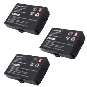 busfuiva (3-pack) replacement battery for ikusi bt06k 2303692 tm70/1/2 rad-ts rad-tf transmitters t70-1/2 600mah