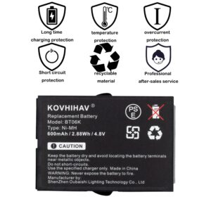 BUSFUIVA (3-Pack) Replacement Battery for IKUSI BT06K 2303692 TM70/1/2 RAD-TS RAD-TF transmitters T70-1/2 600MAH