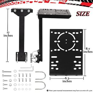 Supllueer Racing Simulator Stand Joystick Mount Accessory for Logitech G27 G29 G920 Pro Thrustmaster Saitek with Bolts 1 Plates, Excludes Gaming Equipment, only for some Wheel Holders