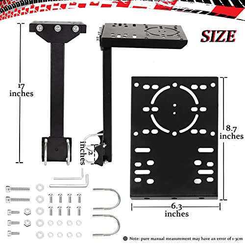 Supllueer Racing Simulator Stand Joystick Mount Accessory for Logitech G27 G29 G920 Pro Thrustmaster Saitek with Bolts 1 Plates, Excludes Gaming Equipment, only for some Wheel Holders