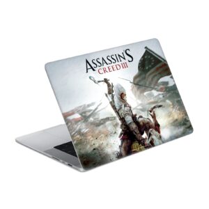 head case designs officially licensed assassin's creed game cover iii graphics vinyl sticker skin decal cover compatible with macbook pro 16" a2485