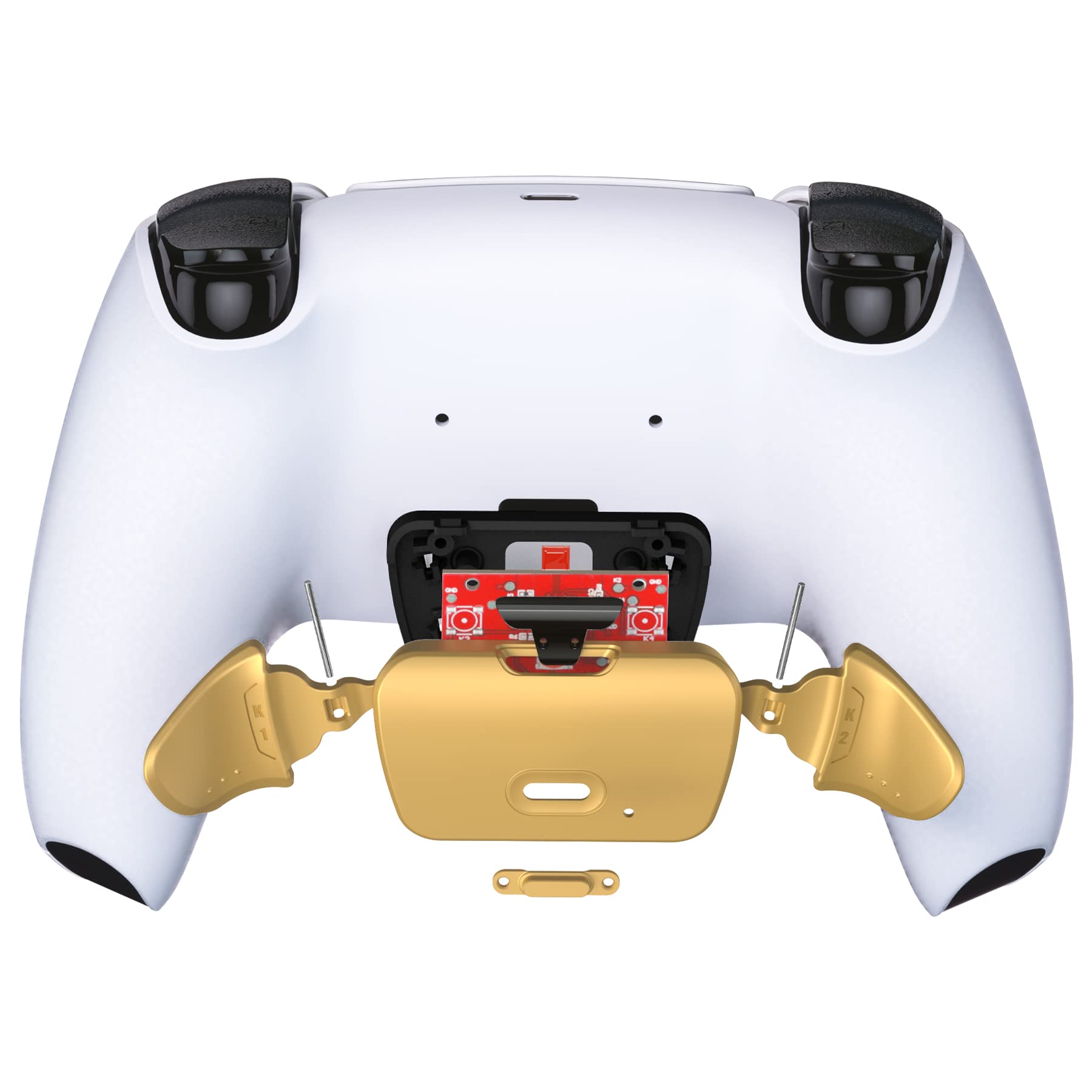 Gold Real Metal Buttons (RMB) Version K1 K2 Buttons Housing & Remap PCB Board for PS5 Controller eXtremeRate Rise Remap Kit – NOT Included The Controller & Flex Cables and Other Rise Accessories