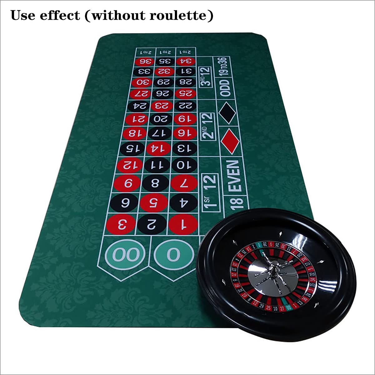 Alabohuke Roulette Mat, 47" X 23.6" Portable Poker Table Top, Casino Style Poker Mat, with Carry Bag for Casino, Party, Home Entertainment