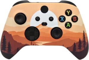 wireless custom controller compatible with pc, windows 10+, series x/s & one (series x/s mountain sunset)