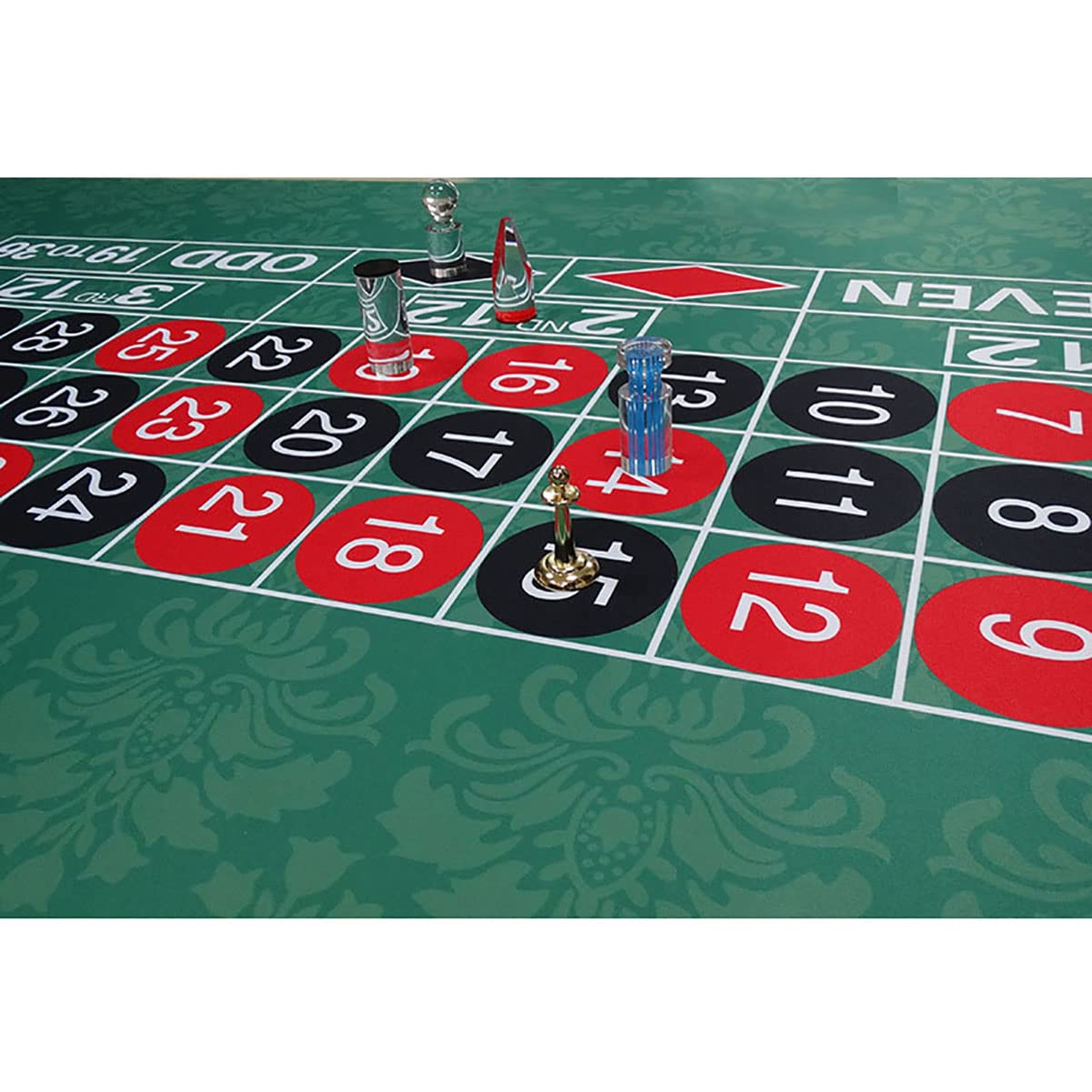 Alabohuke Roulette Mat, 47" X 23.6" Portable Poker Table Top, Casino Style Poker Mat, with Carry Bag for Casino, Party, Home Entertainment