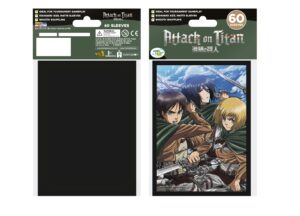 attack on titan yu-gi-oh sized sleeves battle trio