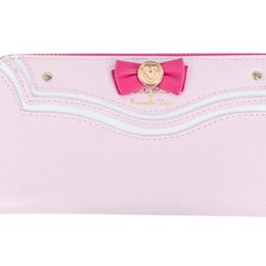 YaJaMa Sailor Moon Kawaii Women Wallet PU Leather Long Credit Card Case Holder Cellphone Pouch Girls Zipper Coins Purse (Pink)