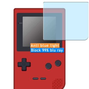 vaxson 3-pack anti blue light screen protector, compatible with nintendo gameboy pocket tpu film protectors sticker [ not tempered glass ]