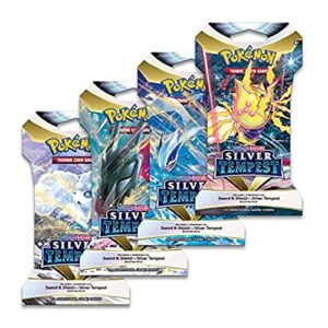 8 packs pokemon tcg: sword & shield silver tempest booster pack - 10 cards