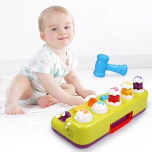 FS Toddler Pop Up Toy with Music and Light, Cause and Effect Toys for 6 9 12 18 Month Old Baby Toys, Early Learning Educational Toys for 1 2 3 Year Old Boy and Girls Gifts