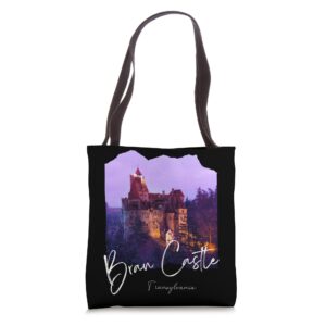 bran castle romania bran castle tote bag