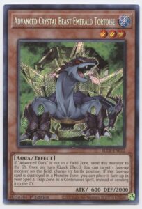 advanced crystal beast emerald tortoise - blcr-en012 - secret rare - 1st edition