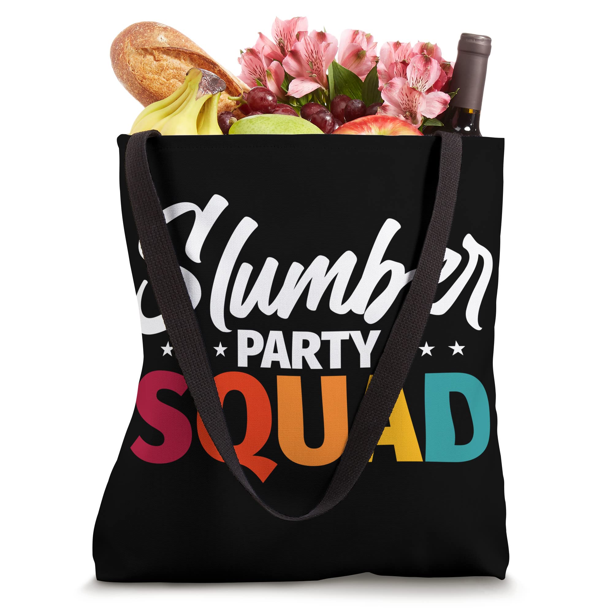 Slumber Party Squad Funny Matching Sleepover Pajama Tote Bag