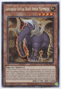 advanced crystal beast amber mammoth - blcr-en014 - secret rare - 1st edition