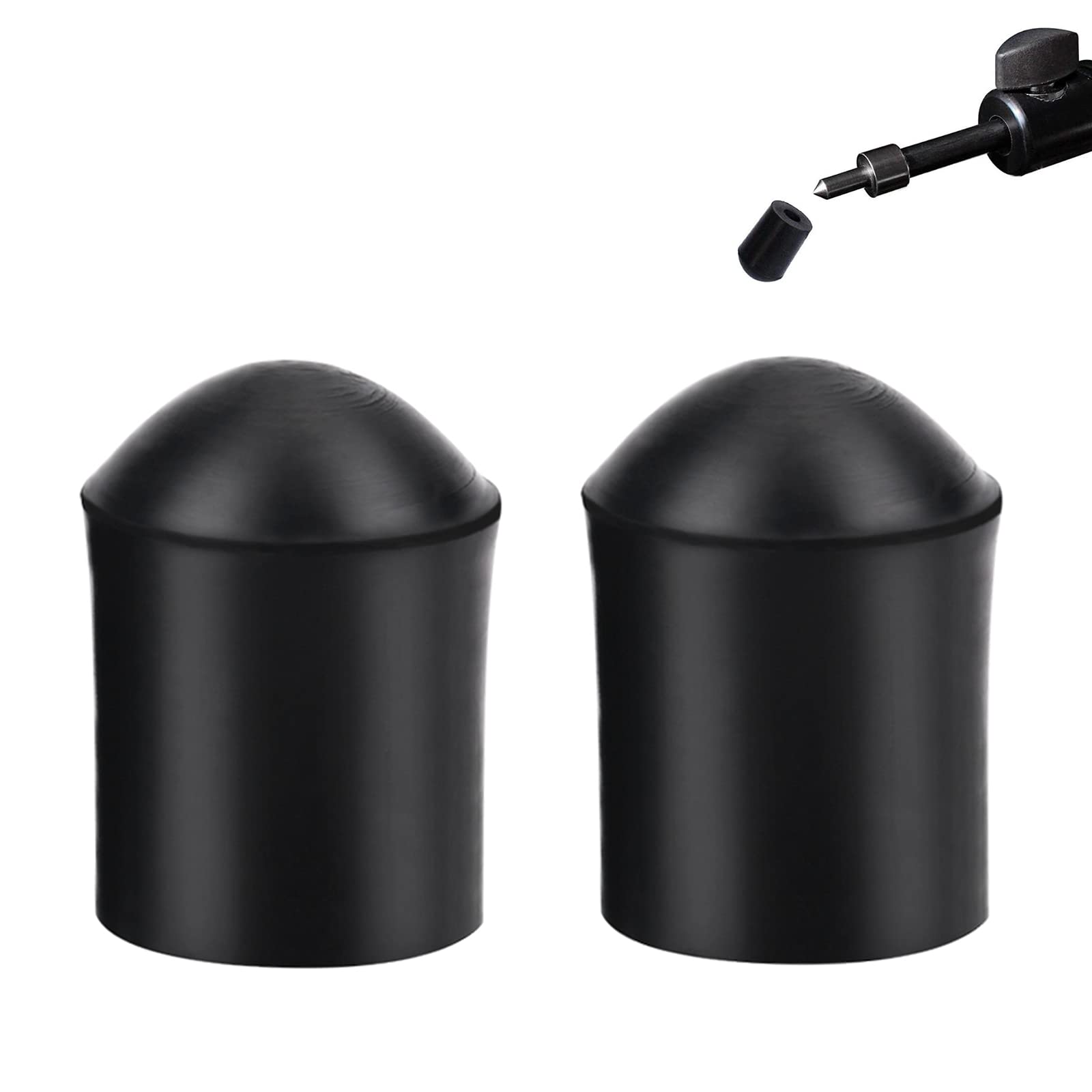 Watris Veiyi Double Bass Endpin Rubber Tip Stopper, 2PCS Rubber Tip for 1/4 Size String Bass Endpin Protector End Pin Cap Accessory (Inner Diameter: 9.5mm)