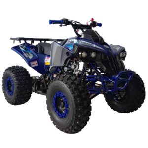 Upgraded 125cc ATV Quad Youth Utility Style ATV 125cc Fully Automatic w Reverse Double LED Headlights Gas ATV 4 Wheeler ATVs Quads Big 19"/ 18" Tires