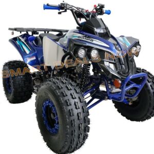 Upgraded 125cc ATV Quad Youth Utility Style ATV 125cc Fully Automatic w Reverse Double LED Headlights Gas ATV 4 Wheeler ATVs Quads Big 19"/ 18" Tires